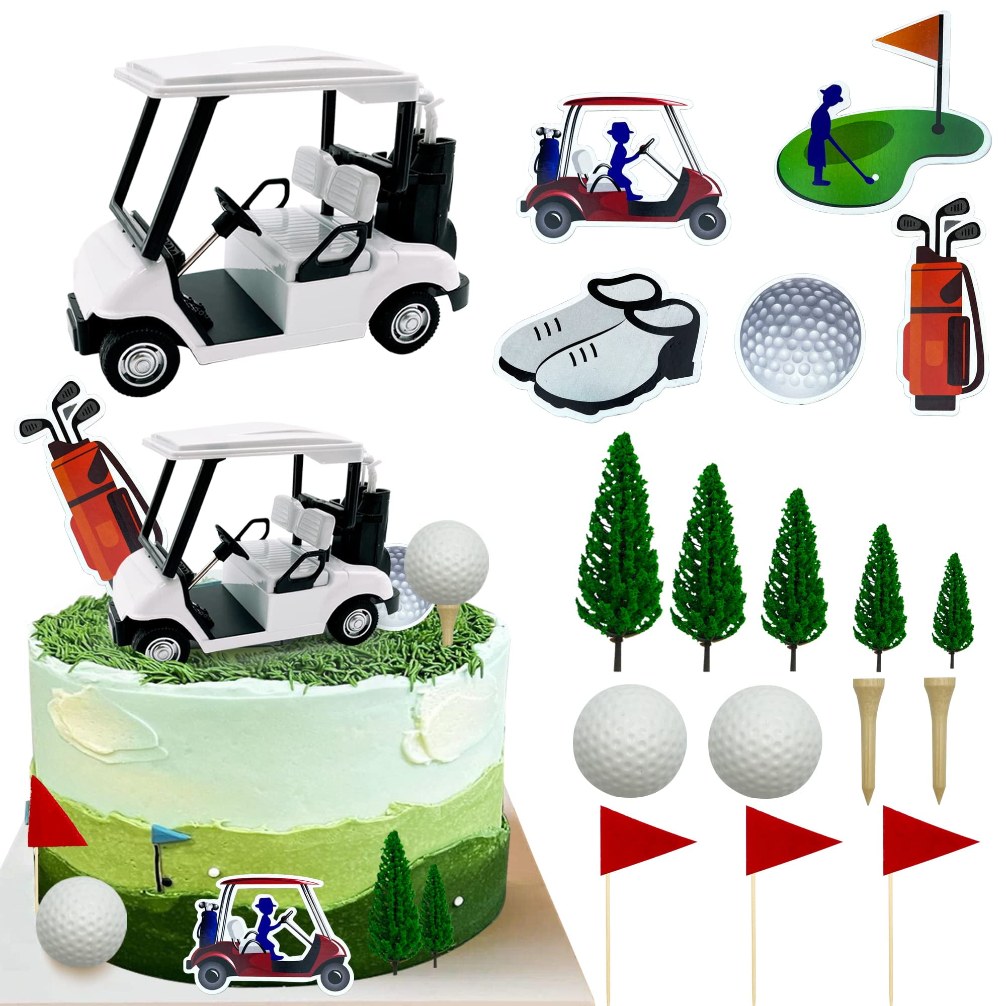 Golf Cake Decorations Cart Toppers - Heading MDH1for The Green Topper ...