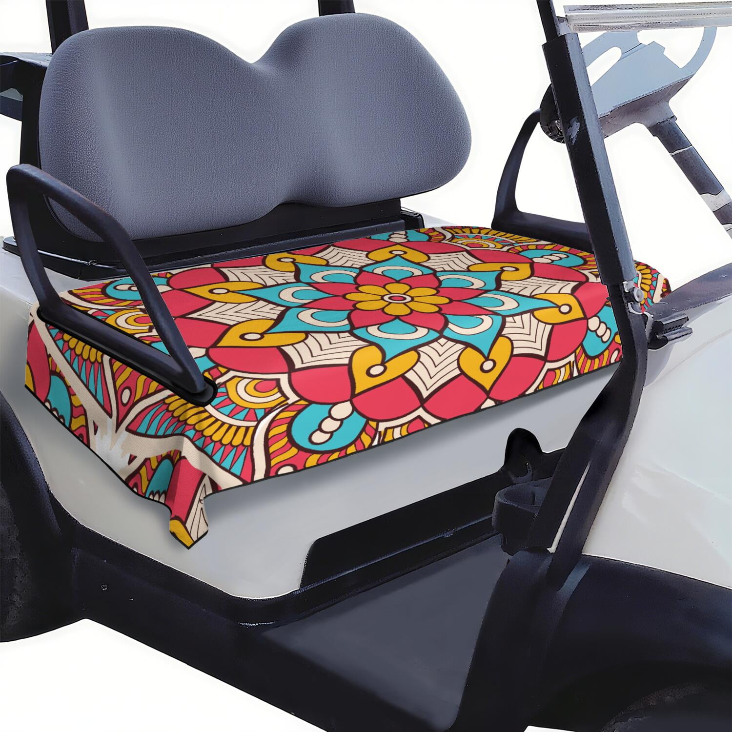 Golf Cart Accessory Seat Cover 51" x 31" Mandala - Microfiber Towel ...