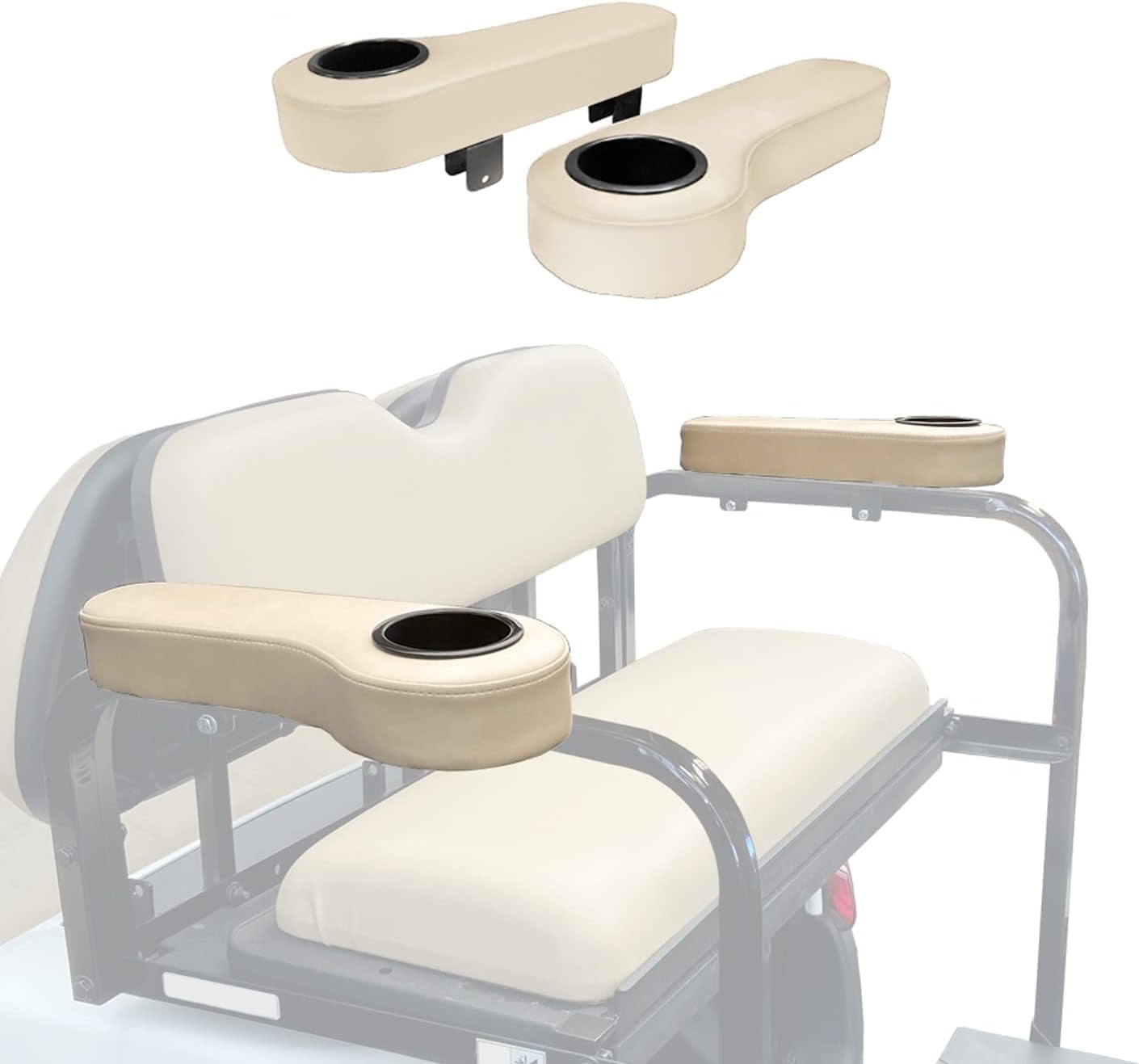 Golf Cart Armrest for Golf Cart Rear Seat Kit - Black Golf Cart Arm ...