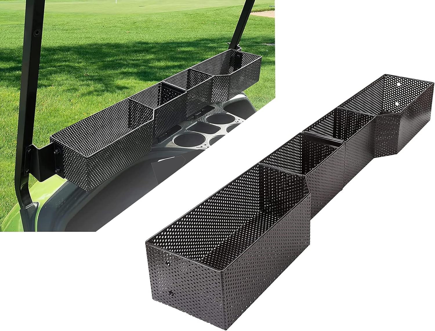 Golf Cart Compatible Yamaha Front Inner Dash Storage Basket and Rack ...