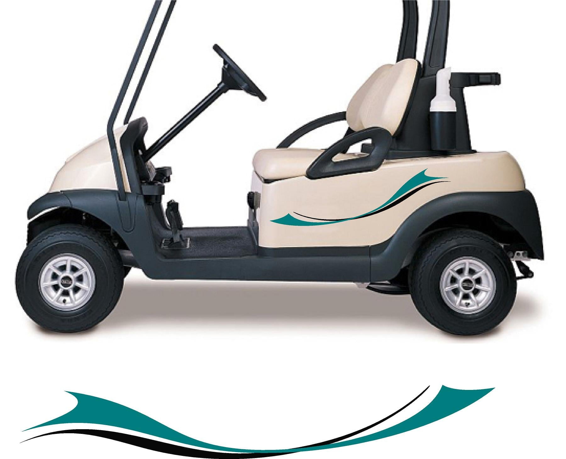 Golf Cart Decals Two Color Side By Side Off Road ATV Racing Stickers ...