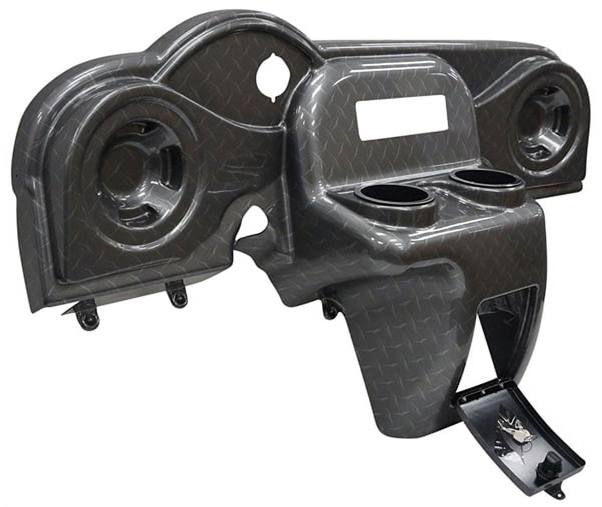 Golf Cart EZGO RXV Deluxe Diamond Plate Dash w/ Radio and Speaker ...