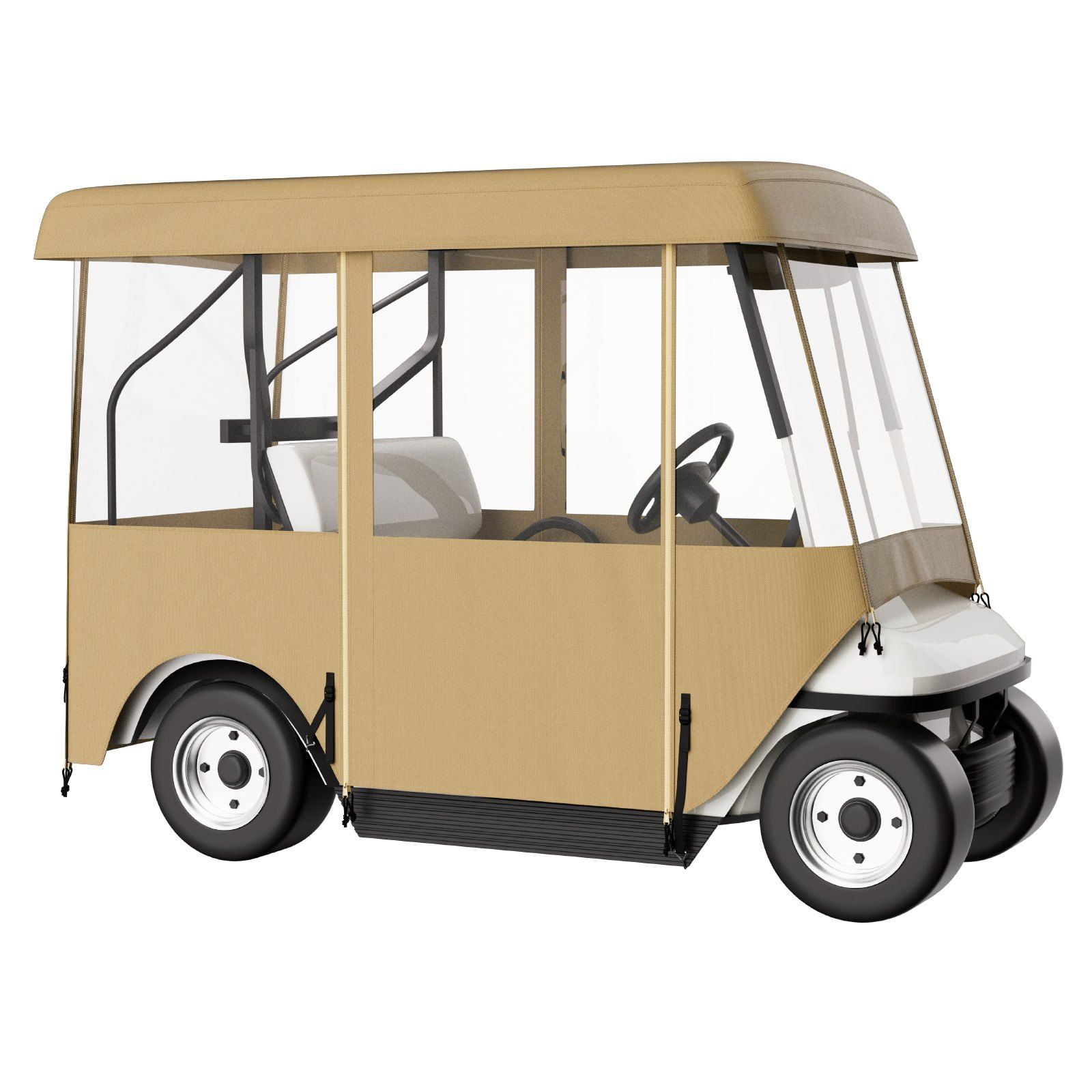 Golf Cart Enclosure, 4-Person Golf Cart Cover, 4-Sided Fairway Deluxe ...