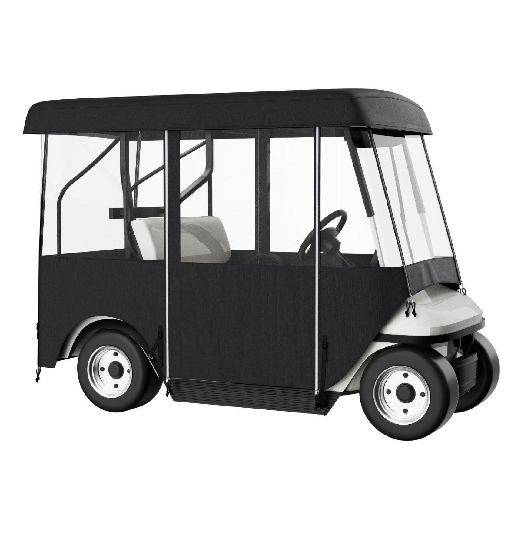 Golf Cart Enclosure 4-Person, Waterproof Golf Cart Cover - 300D Fairway ...