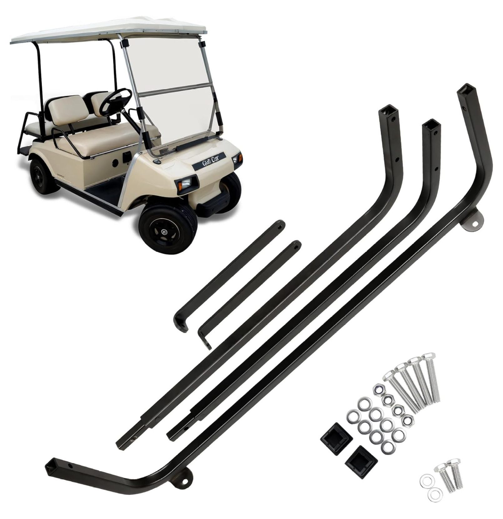 Golf Cart Front Roof Top Strut Support Bracket Compatible with 1984 ...