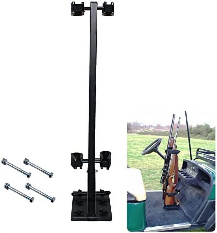 Golf Cart Gun Rack Universal - Stand Up Gun Holder Fit Club Car EZGO Yamaha Quick Release ...