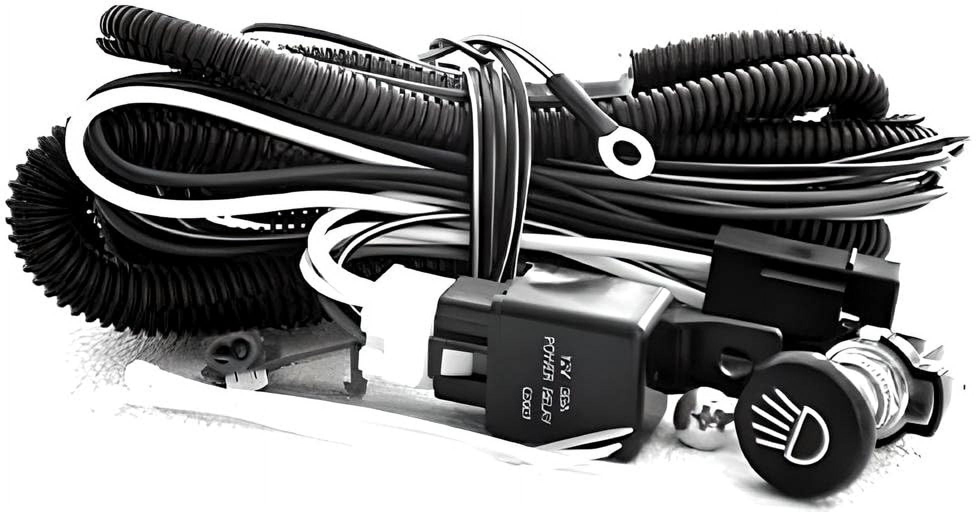 Golf Cart Headlight Wire Harness with Switch and Relay - Walmart.com
