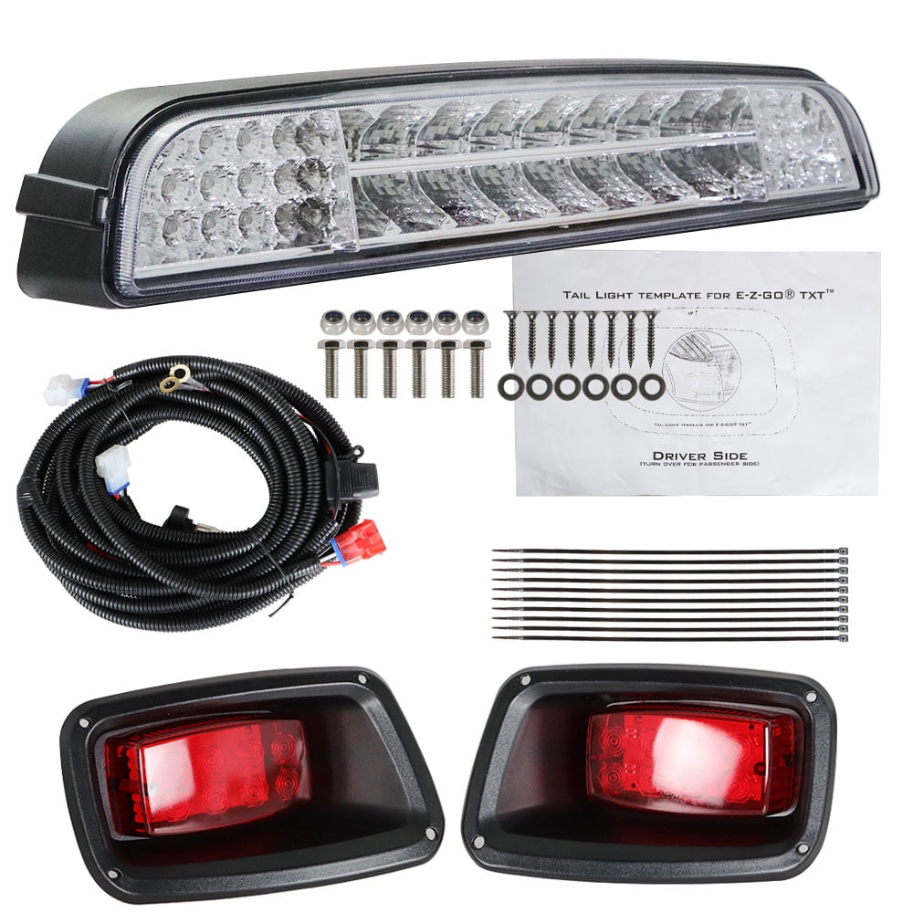 Golf Cart LED Light Bar Kit With LED Taillights For 1996-2013 EZGO TXT ...