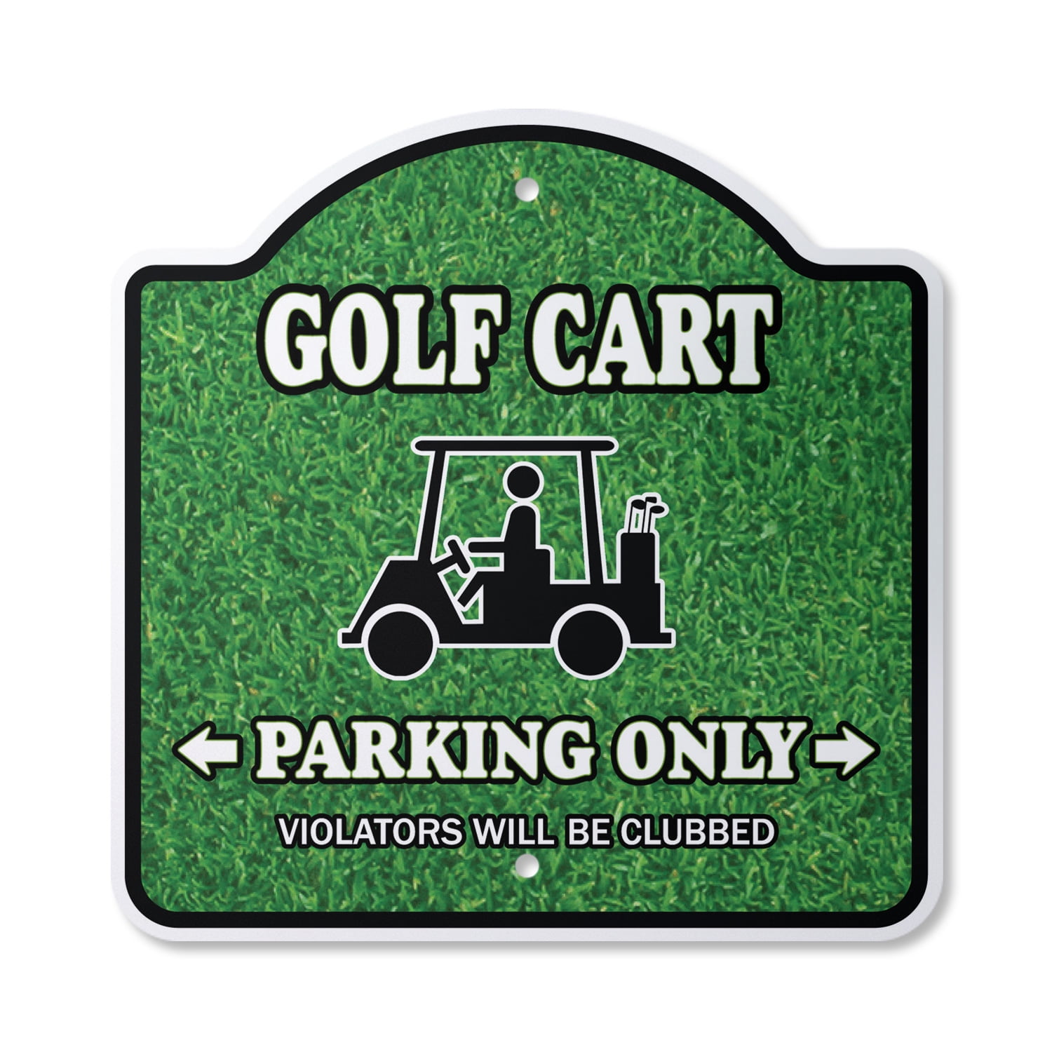 Golf Cart Parking 14" X 14" Sign | Indoor/Outdoor Plastic | SignMission ...