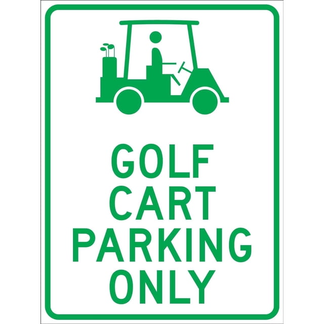 Golf Cart Parking Only Sign Metal Tin Sign 8x12 Inches Caution Danger ...