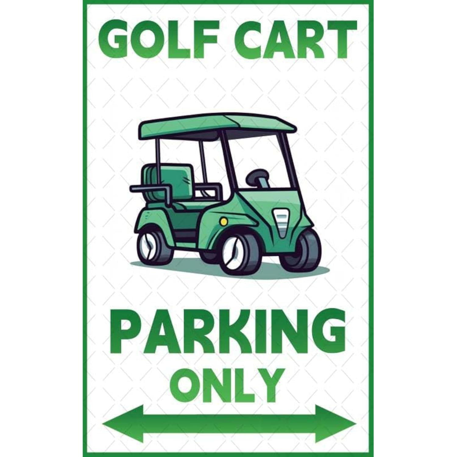 Golf Cart Parking Only Sign Vintage Metal Tin Signs Farm Decor for Golf ...