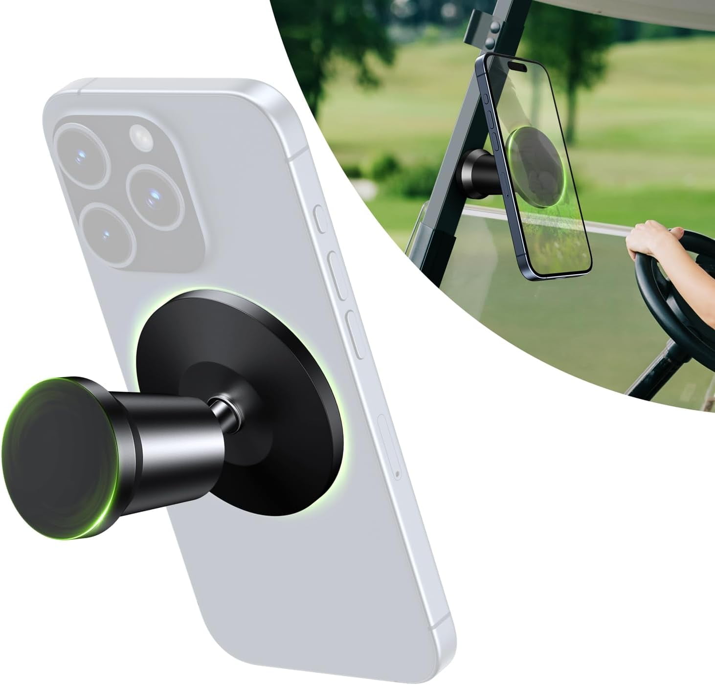 Golf Cart Phone Holder with Dual Magnets, Compatible with Magsafe ...