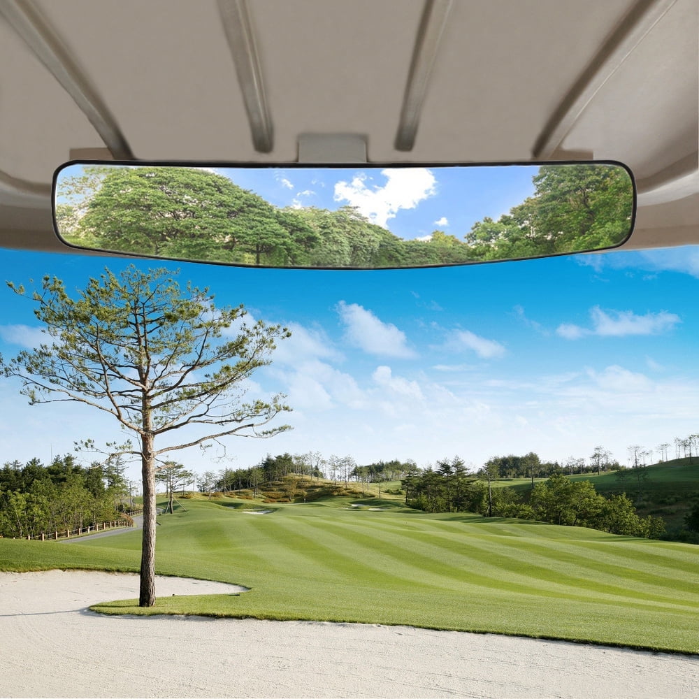 Golf Cart Rear View Mirror 16.5 Inch Extra Wide Panoramic Golf Cart ...