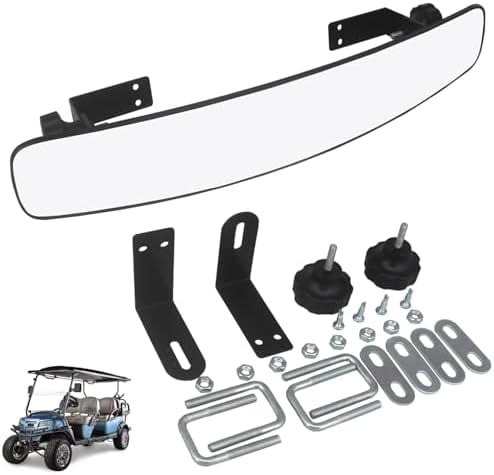 Golf Cart Rear View Mirror，16.5 Inch Extra Wide Panoramic Golf Cart ...