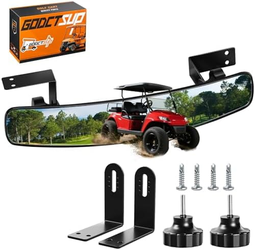Golf Cart Rear View Mirror, Universal Panoramic Golf Cart Mirror for ...