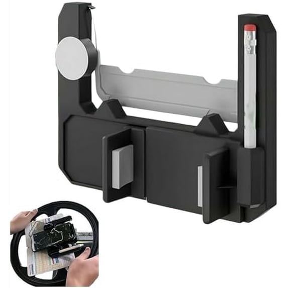 Golf Cart Steering Wheel Phone Holder, Universal One-Hand Spring Clamp ...