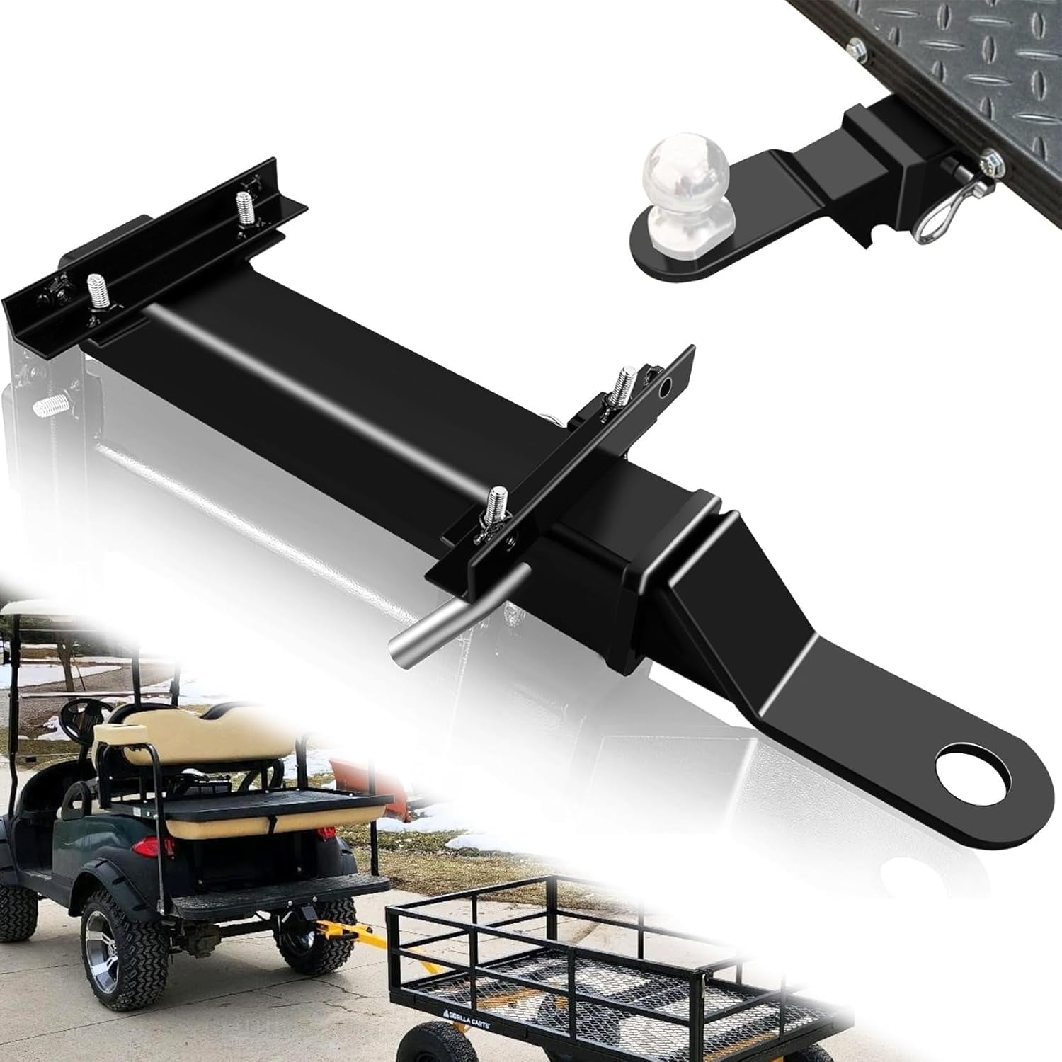 Golf Cart Trailer Hitch with 2" Receiver Golf Cart Rear Seat Rear Hitch ...