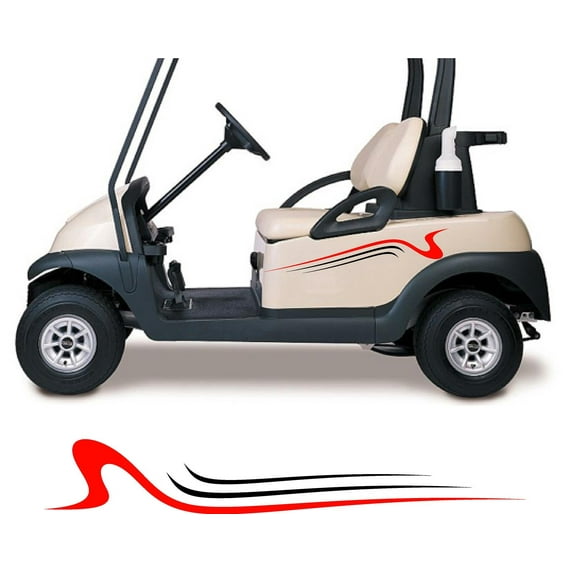 Golf Cart Two Color Decals Accessories Go Kart Stickers Side by Side ...