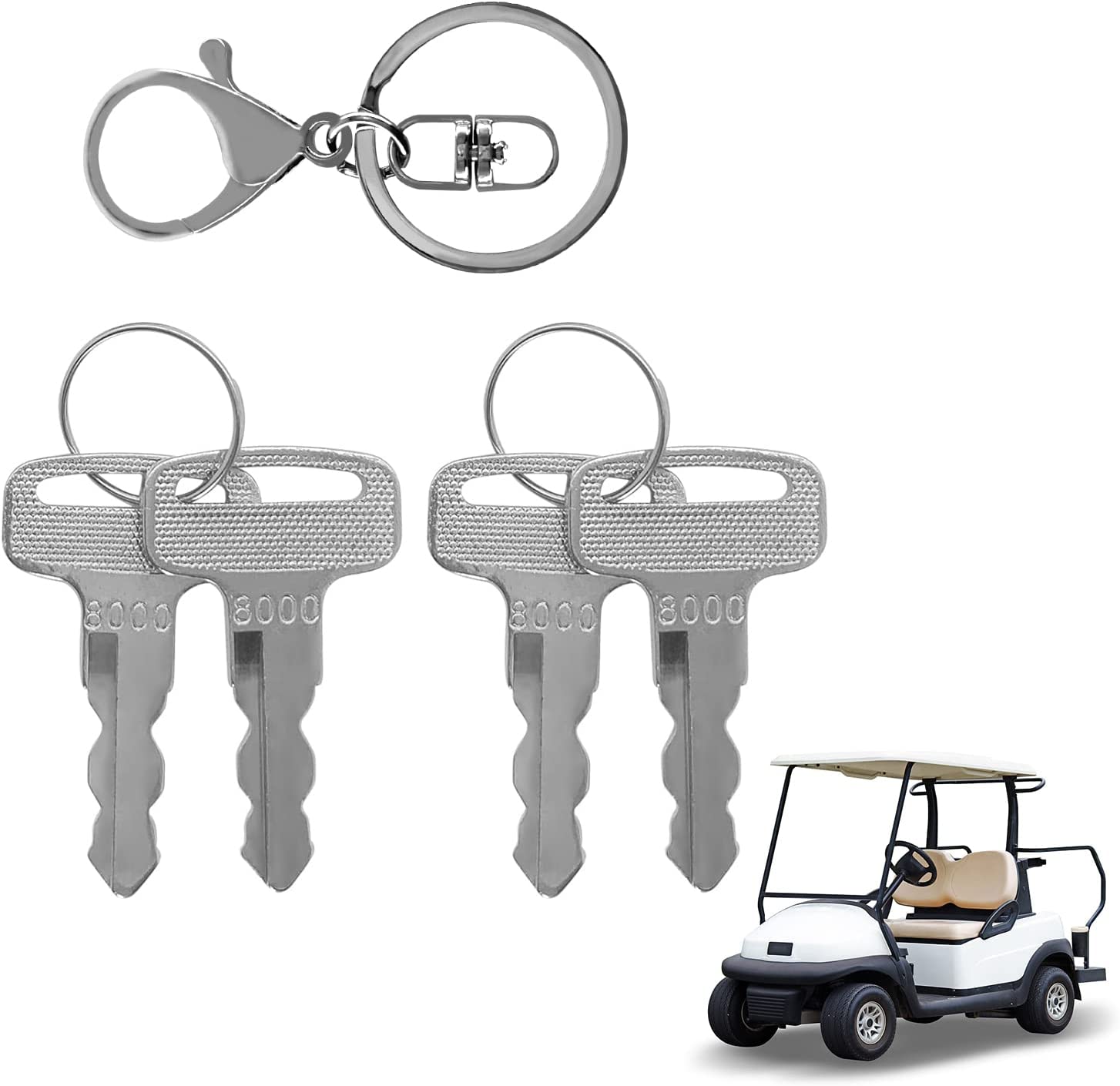 Golf Carts Keys 4 PCS Golf Cart Replacement Ignition Keys for Yamaha ...