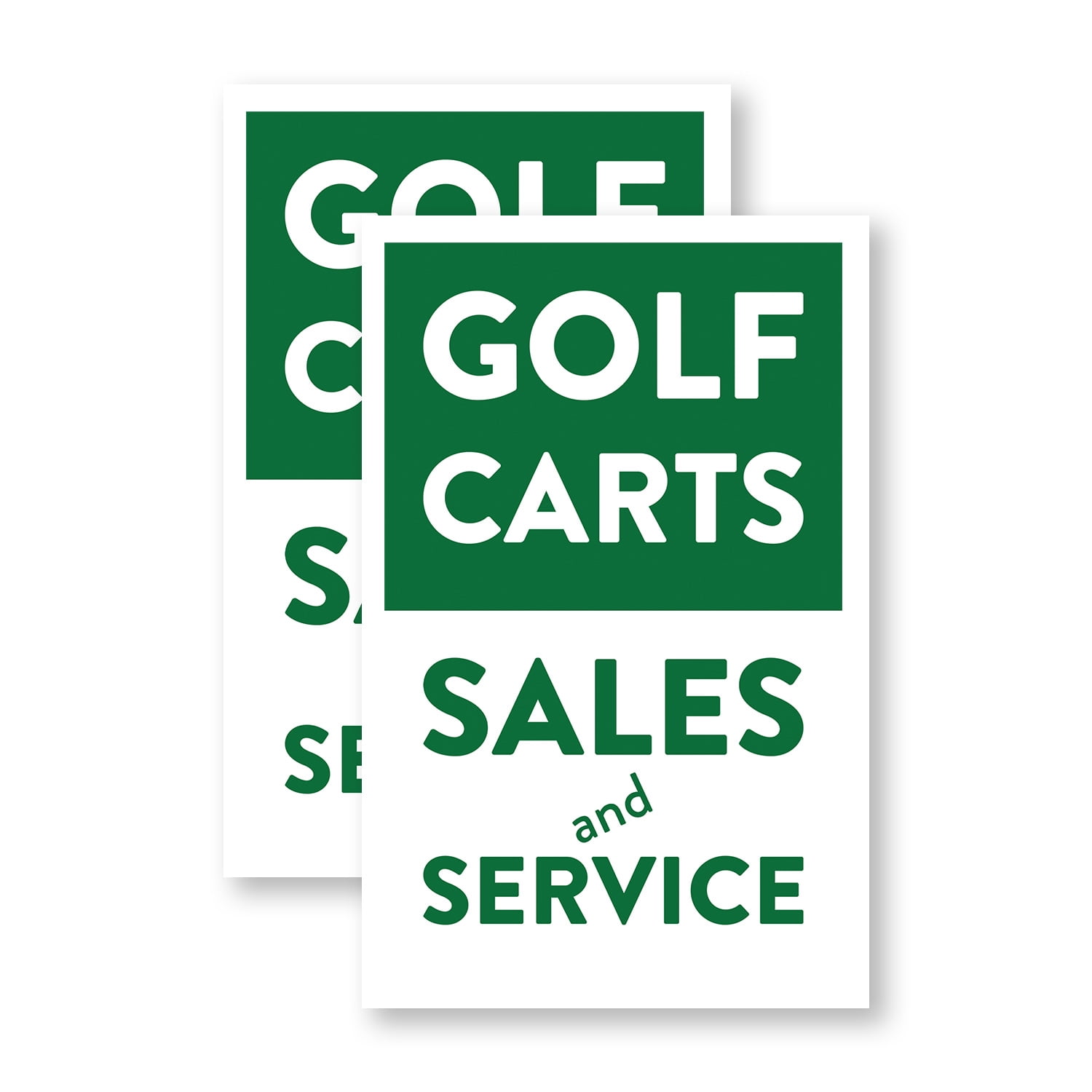 Golf Carts Sales and Service (2-Pack) 24 Inch x 36 Inch Vinyl Decals ...