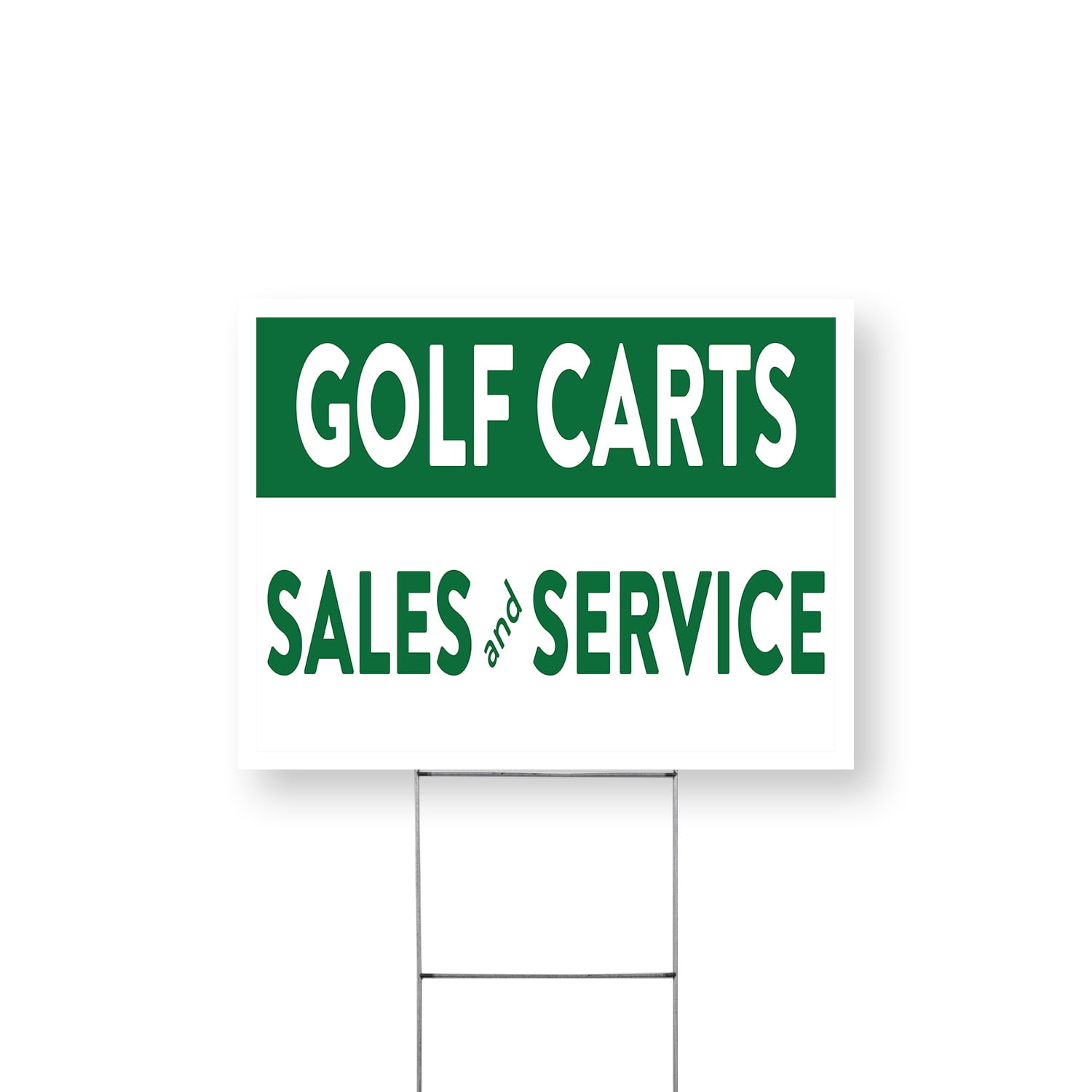Golf Carts Sales and Service Yard Sign 18 Inch x 24 Inch Single Sided ...