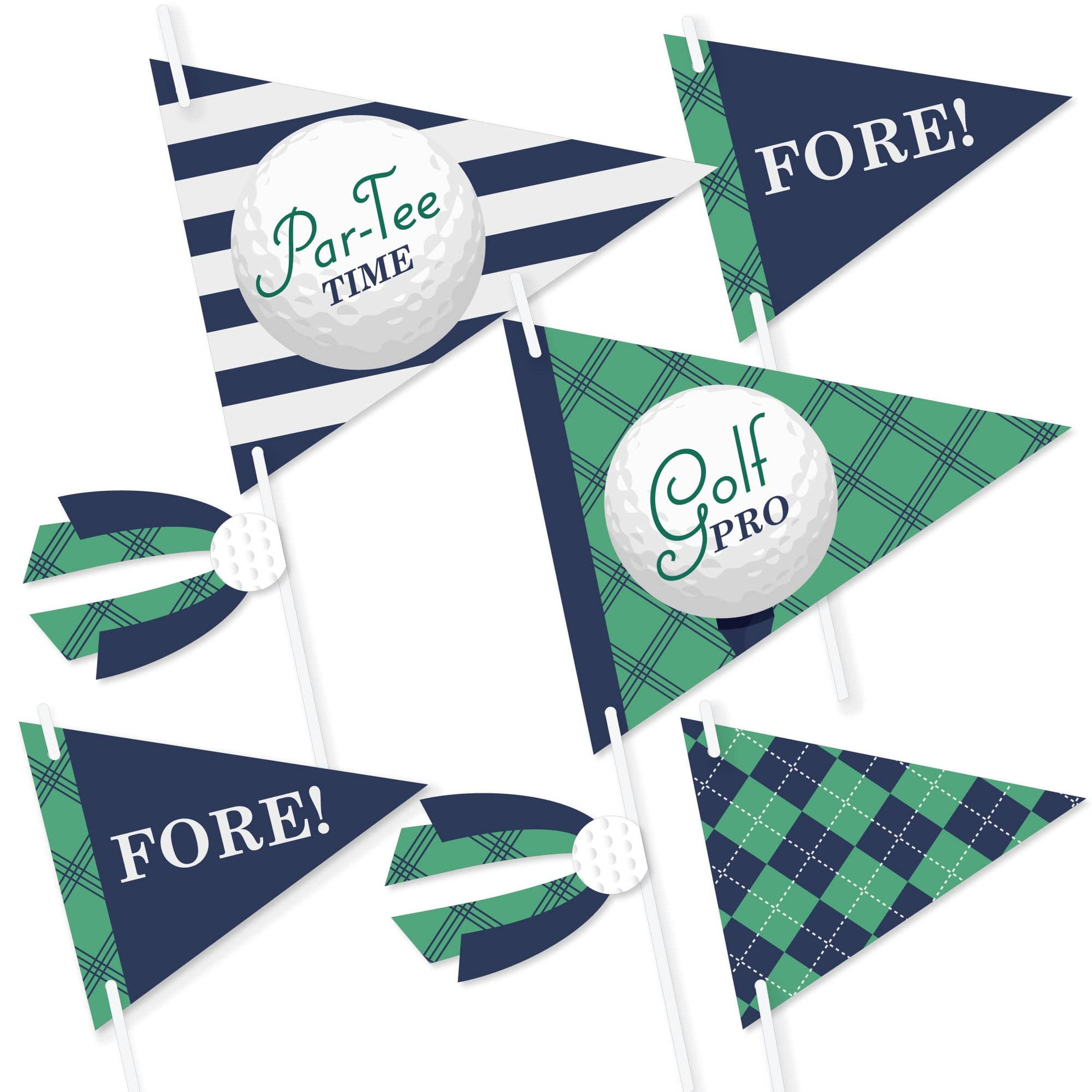 Golf Celebration Triangle Photo Props Set for Birthday or Retirement ...