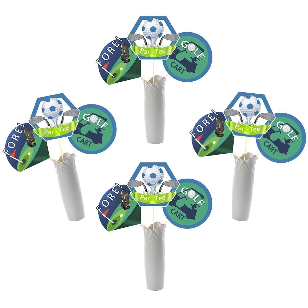 Golf Centerpiece Sticks 12Pcs Golf Sport Photo Booth Props Par-Tee Time ...