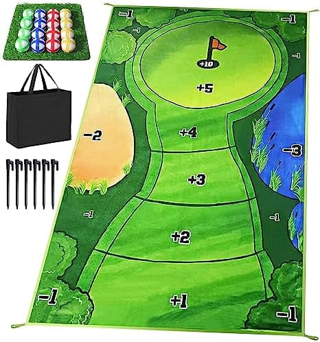 Golf Chipping Game with Golf Mats Practice Outdoor and Indoor, 6 * 4ft ...