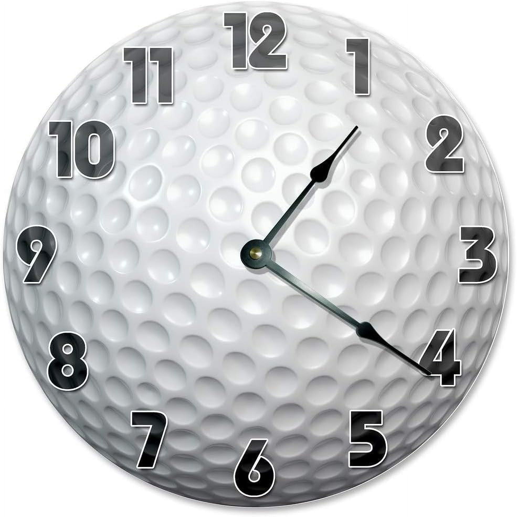 Golf Clock Large 10.5" Wall Clock Decorative Round Circle Clock Home ...