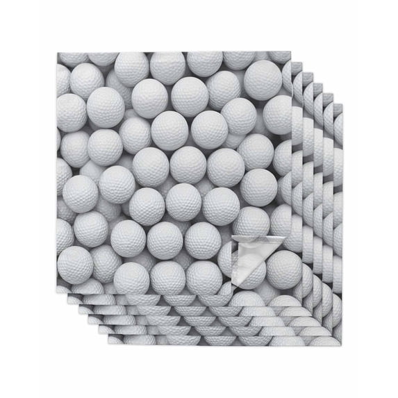 Golf Cloth Napkins Set of 6 Reusable Dinner Napkins, Modern Geometric ...