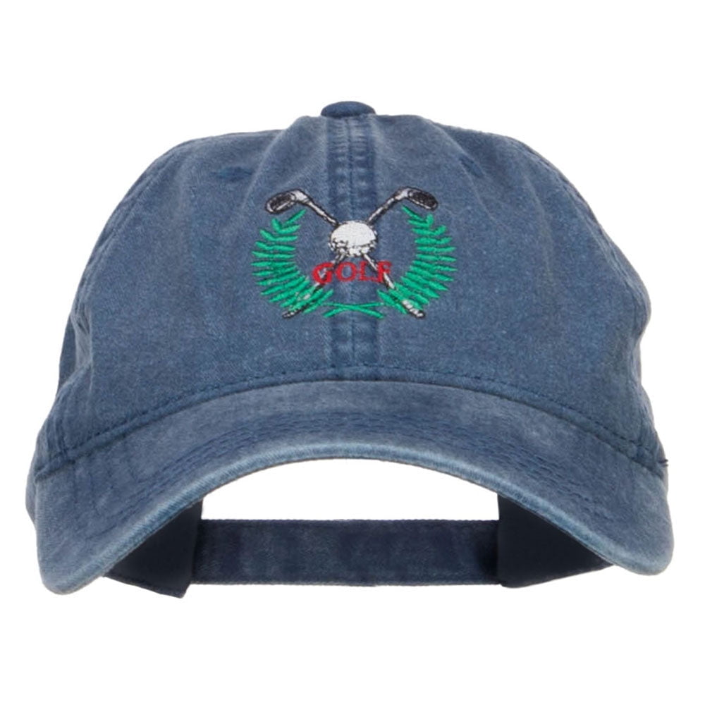 Golf Club Ball Crest Embroidered Washed Cap - Navy OSFM - Walmart.com
