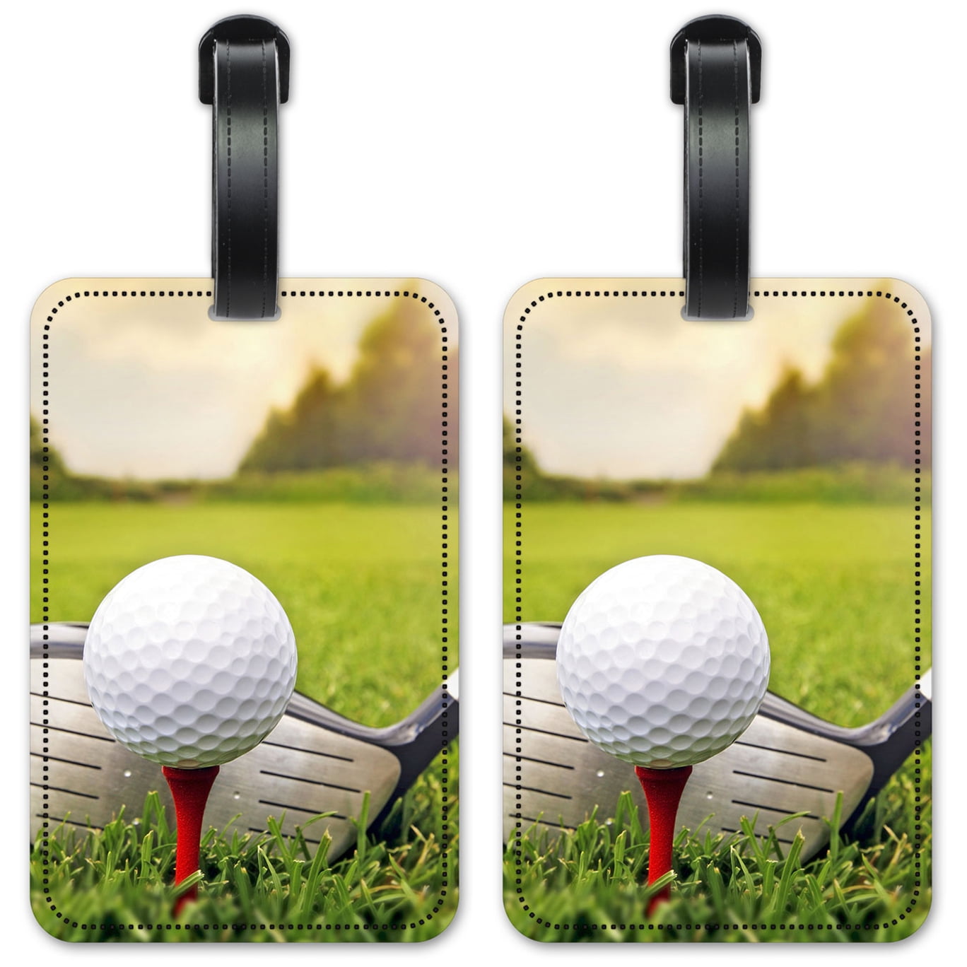 Golf Club & Ball - Luggage ID Tags / Suitcase Identification Cards ...