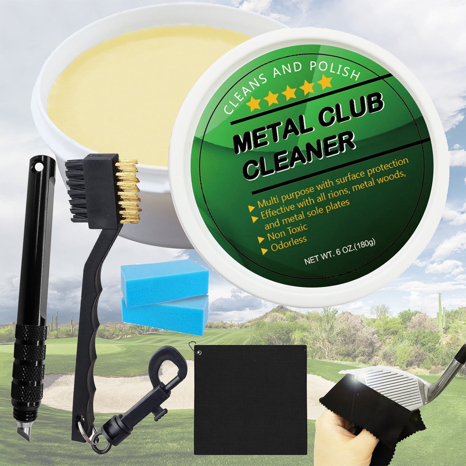 Golf Club Cleaner Kit Cleaning Scratch Remover, Golf Club Bag ...