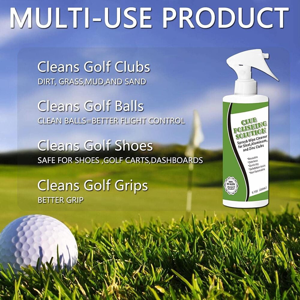 Golf Club Cleaner Spray Bottle Fast-Acting Deep Cleaner for Clubs Balls ...
