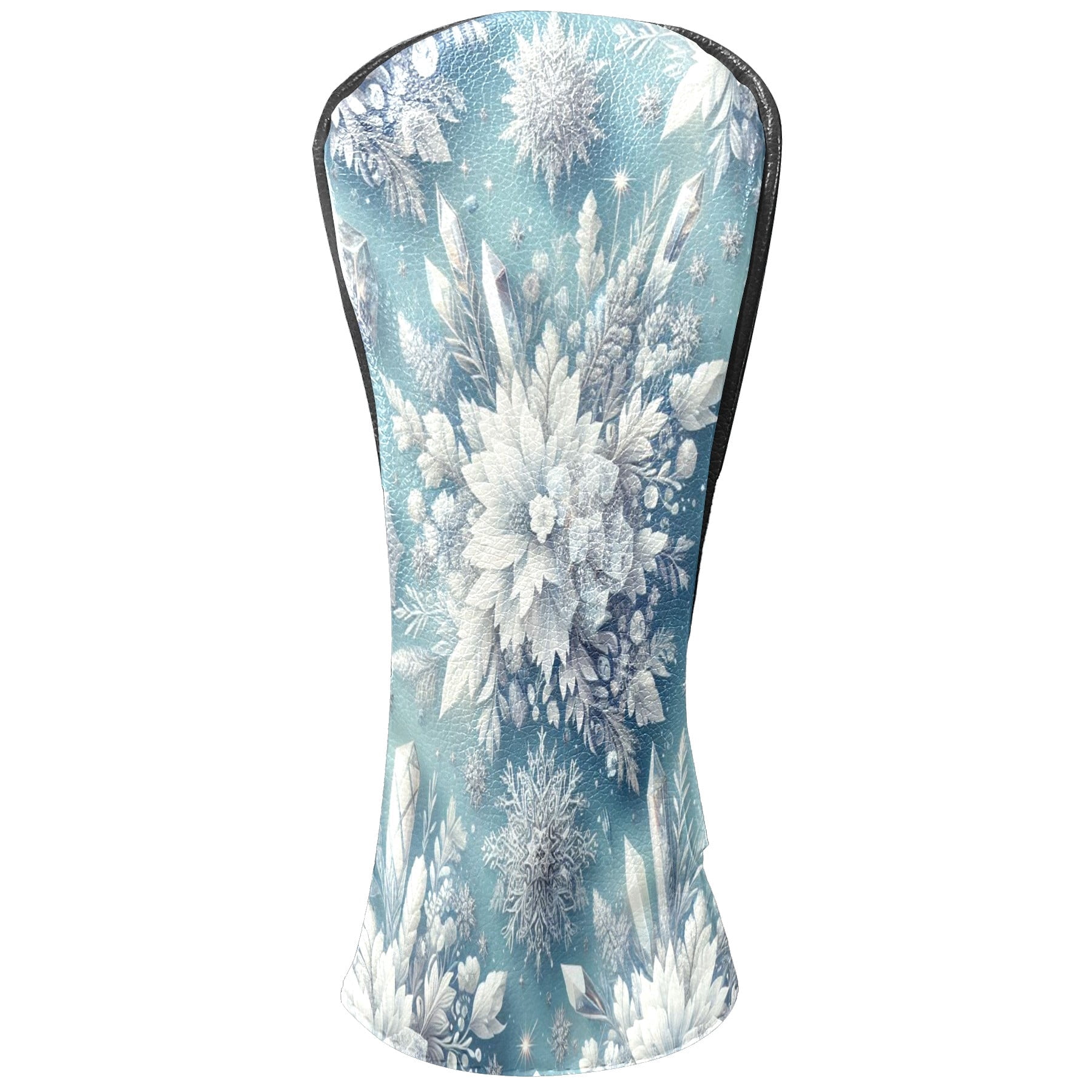 Golf Club Covers, Light Blue Snowflakes Premium PU Leather Driver ...
