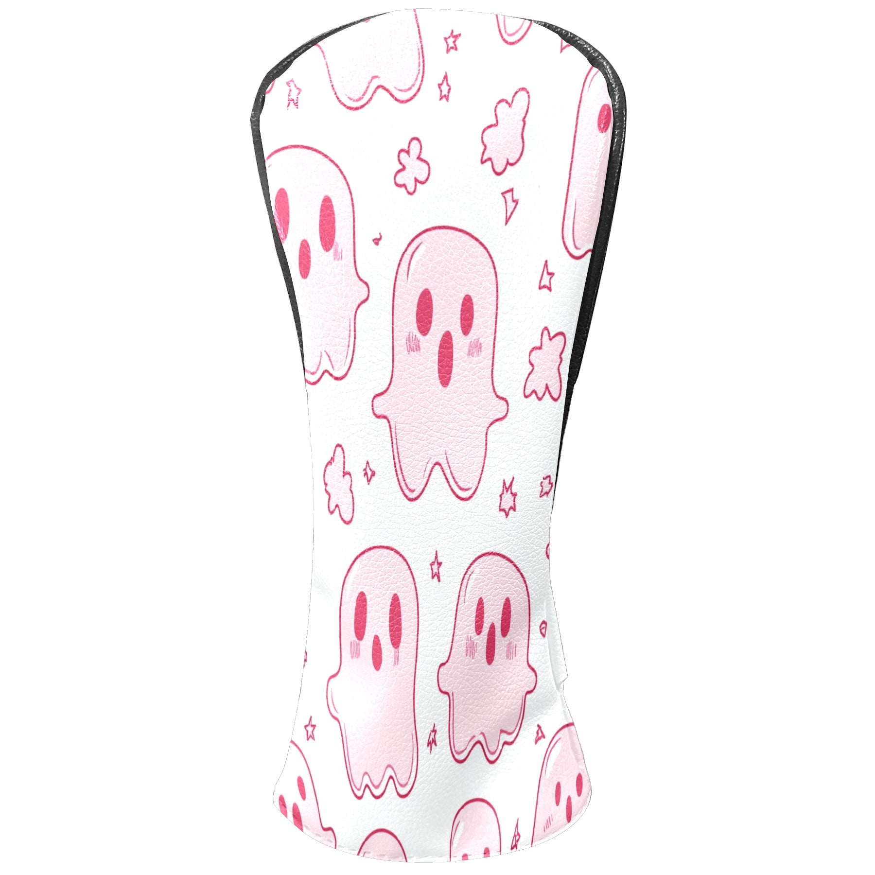 Golf Club Covers, LightPink Cartoon Ghosts Premium PU Leather Driver ...