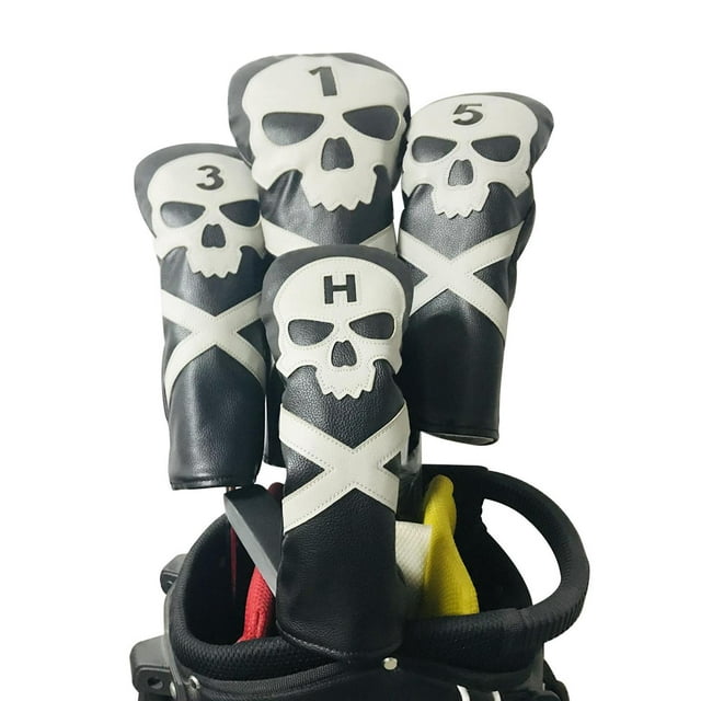 Golf Club Covers -(Set of 4) Hybrid, Wood and Covers w/ skull modal ...
