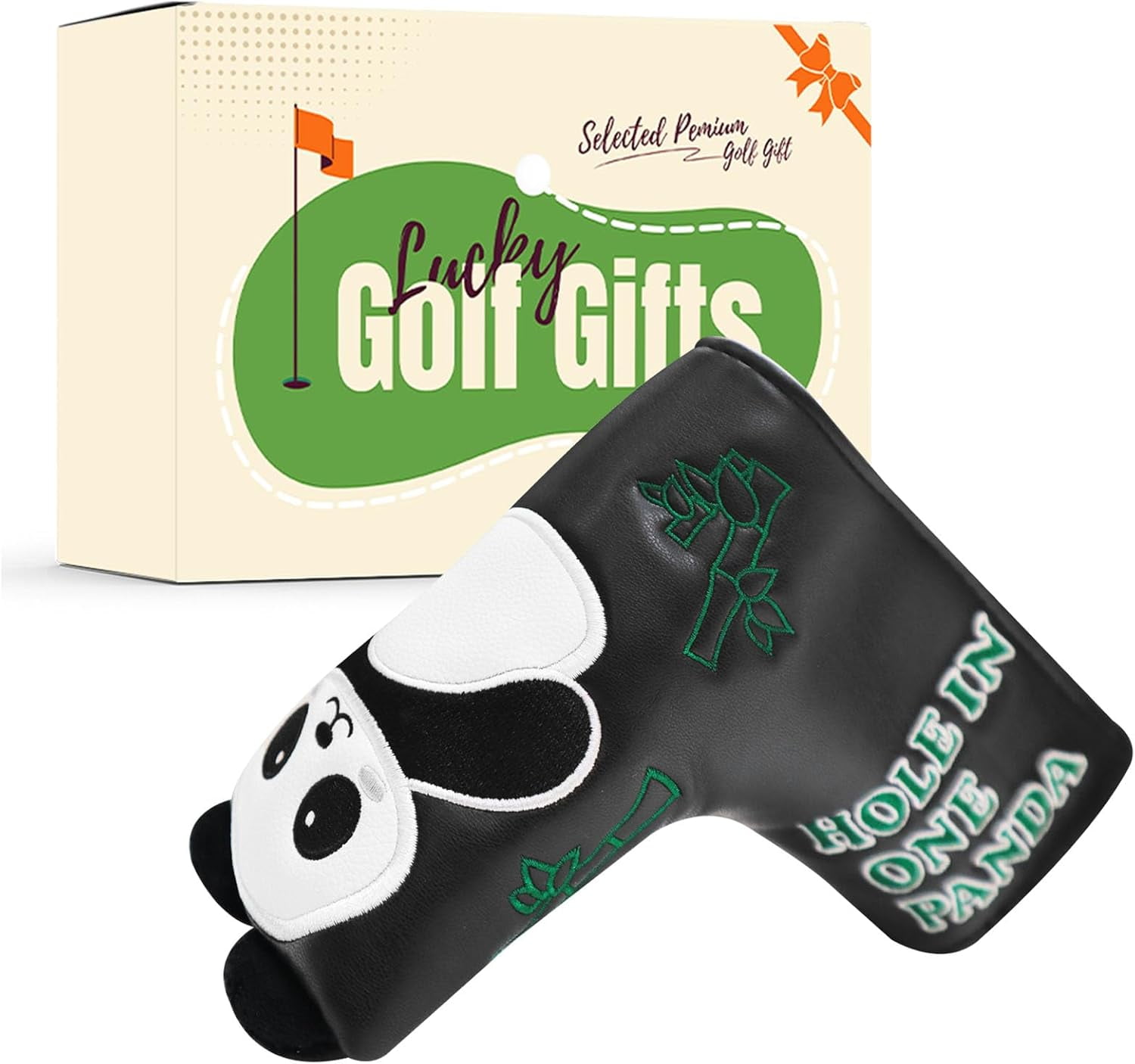 Golf Club Covers for Blade Putter Club Leather Cover Panda Cute Soft ...