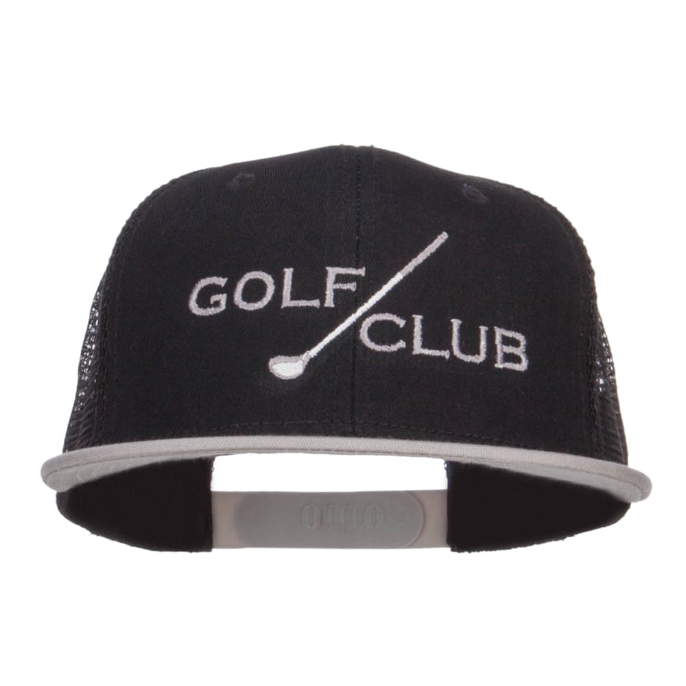 Golf Club Embroidered Mesh Snapback Cap - Grey Black OSFM - Walmart.com