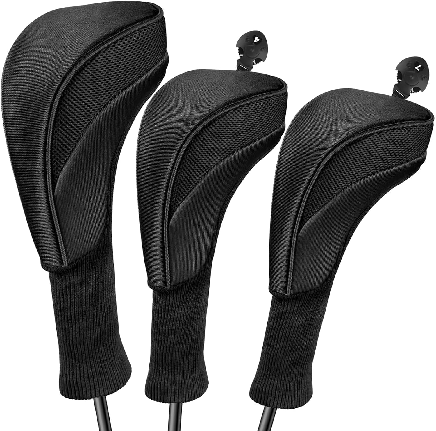 Golf Club Head Covers for Fairway Woods Driver Hybrids 3 Pieces Long ...
