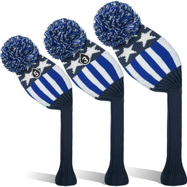 LeFeng 3Pcs Golf Club Covers, Knitted Golf Club Covers for 460cc Driver ...