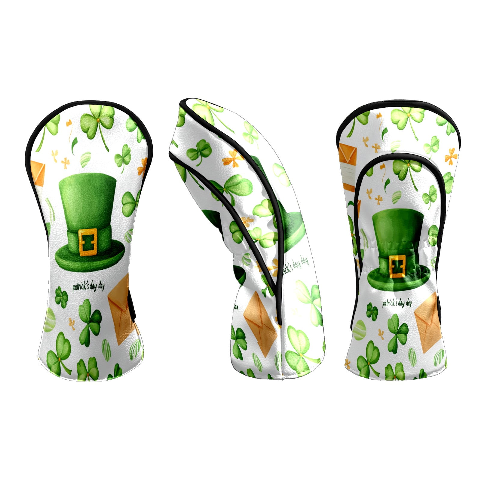 Golf Club Head Covers Shamrock & Leprechaun Hat Design Waterproof ...