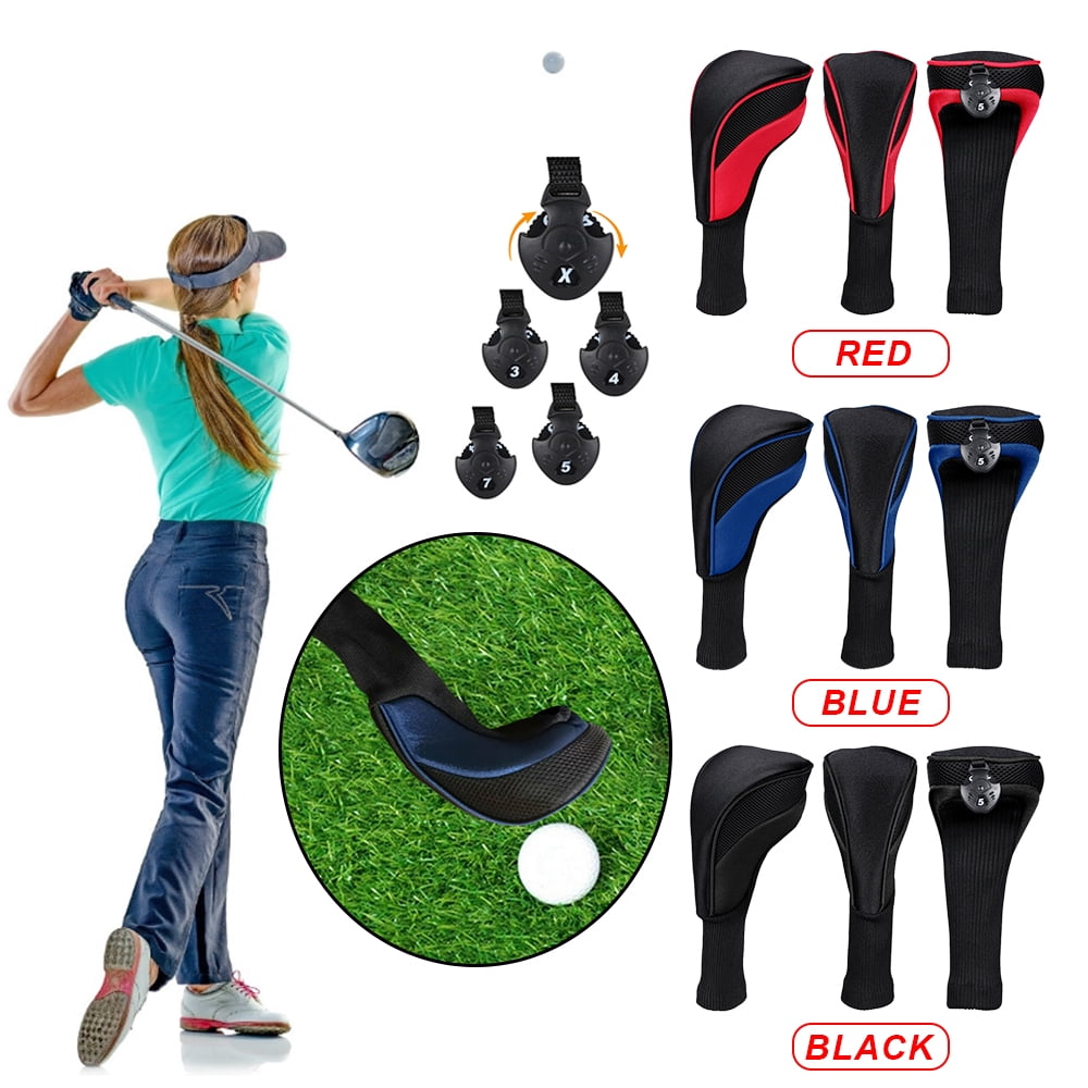 Golf Club Head Covers Wood Driver Fairway Set, Headcovers Men ...