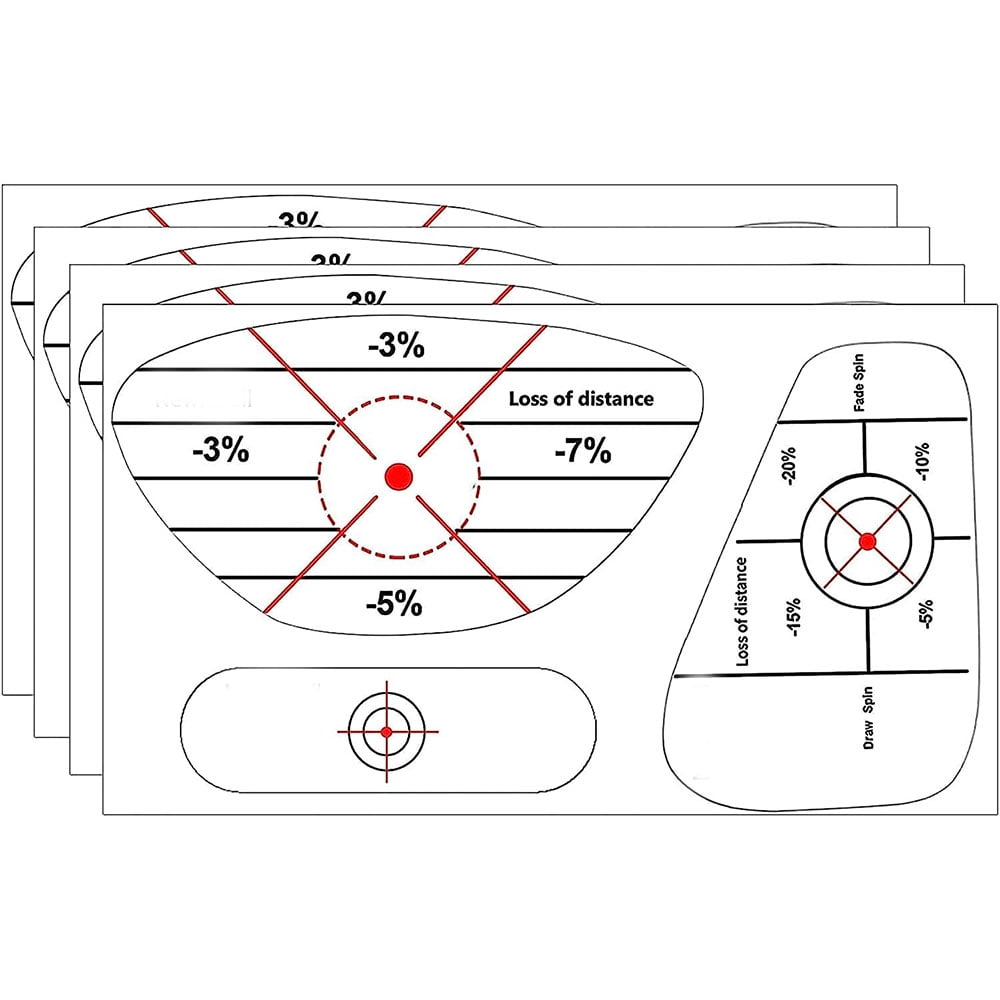 Golf Club Impact Stickers 120 Pcs Golf Driver Blue Impact Tape Labels ...