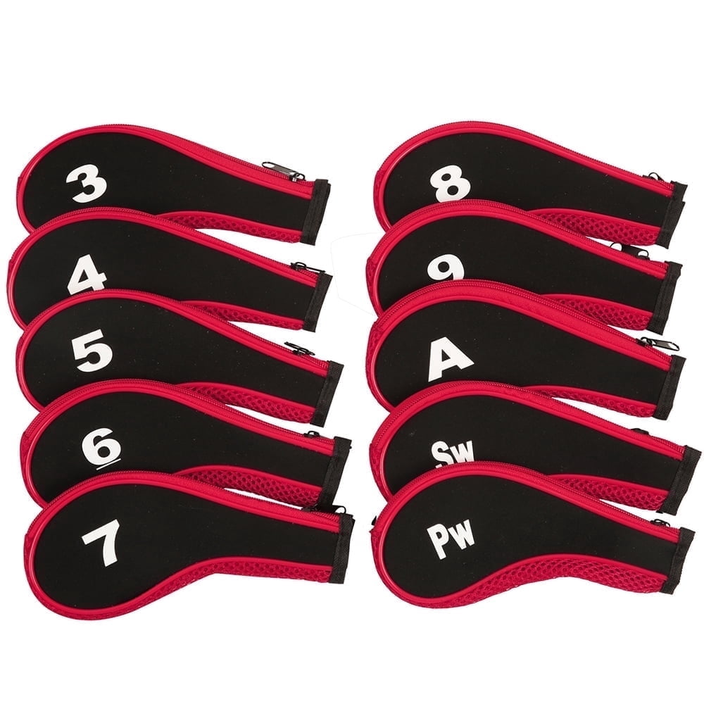 Youersen Golf Club Iron Head Covers Set, 10pcs Neoprene Zipper Iron ...