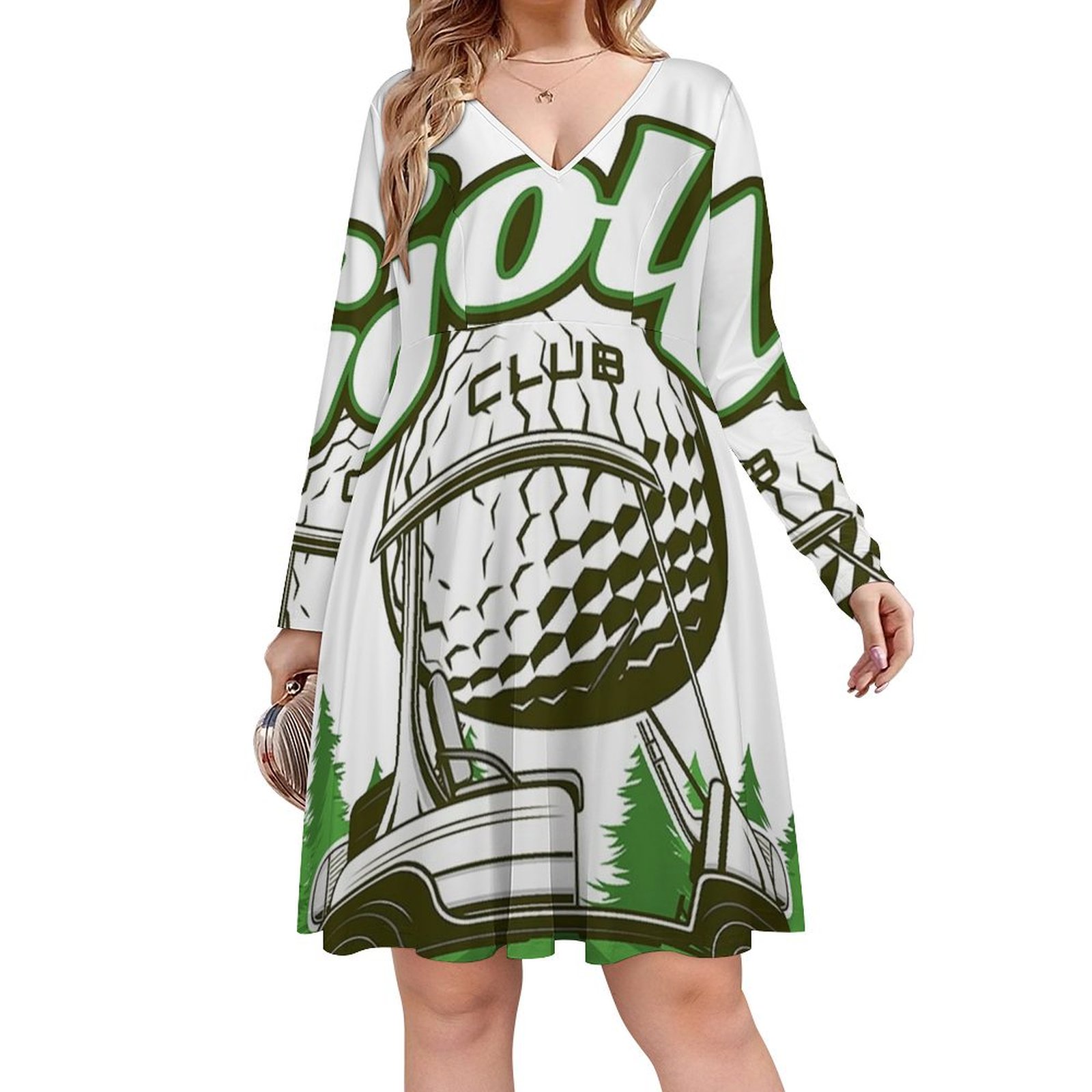 Golf Club Long Sleeve Sexy Dresses For Women Ladies Vintage Elegant ...