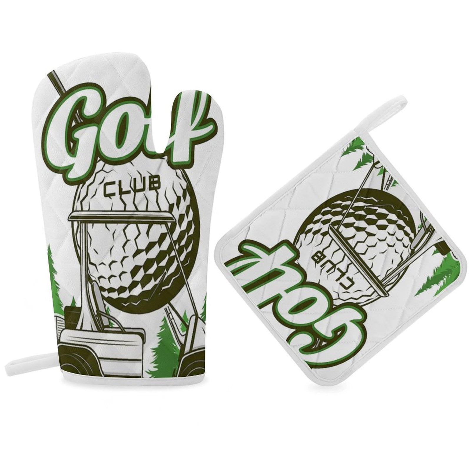 Golf Club Oven Gloves And Pots Stand Set Oven Gloves And Pot Racks Pot ...