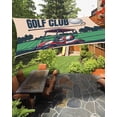 Golf Club Sun Shade Sail 8'X10' Vintage Golf Ball Cart Grass Beige ...