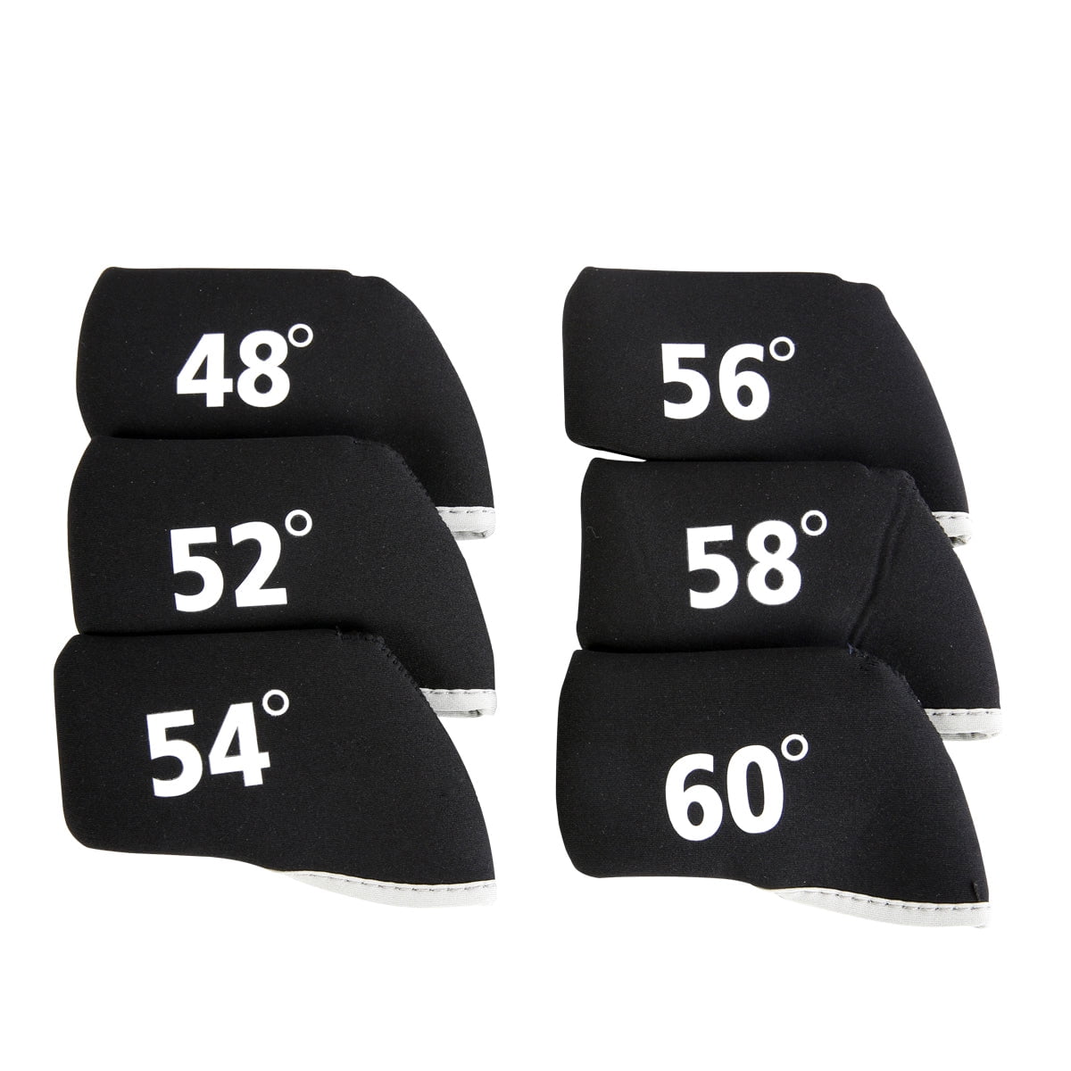 Golf Club Wedge Head Covers 6 Piece Set 48, 52, 54, 56, 58, 60 Degrees ...