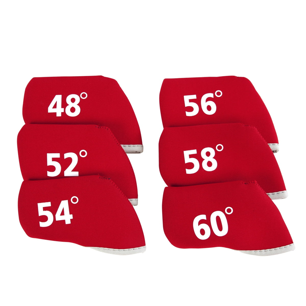 Golf Club Wedge Head Covers 6 Piece Set 48, 52, 54, 56, 58, 60 Degrees ...